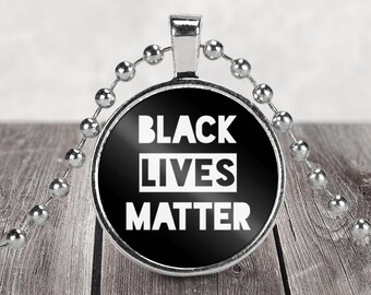 Black Lives Matter Pendant Necklace - Etsy