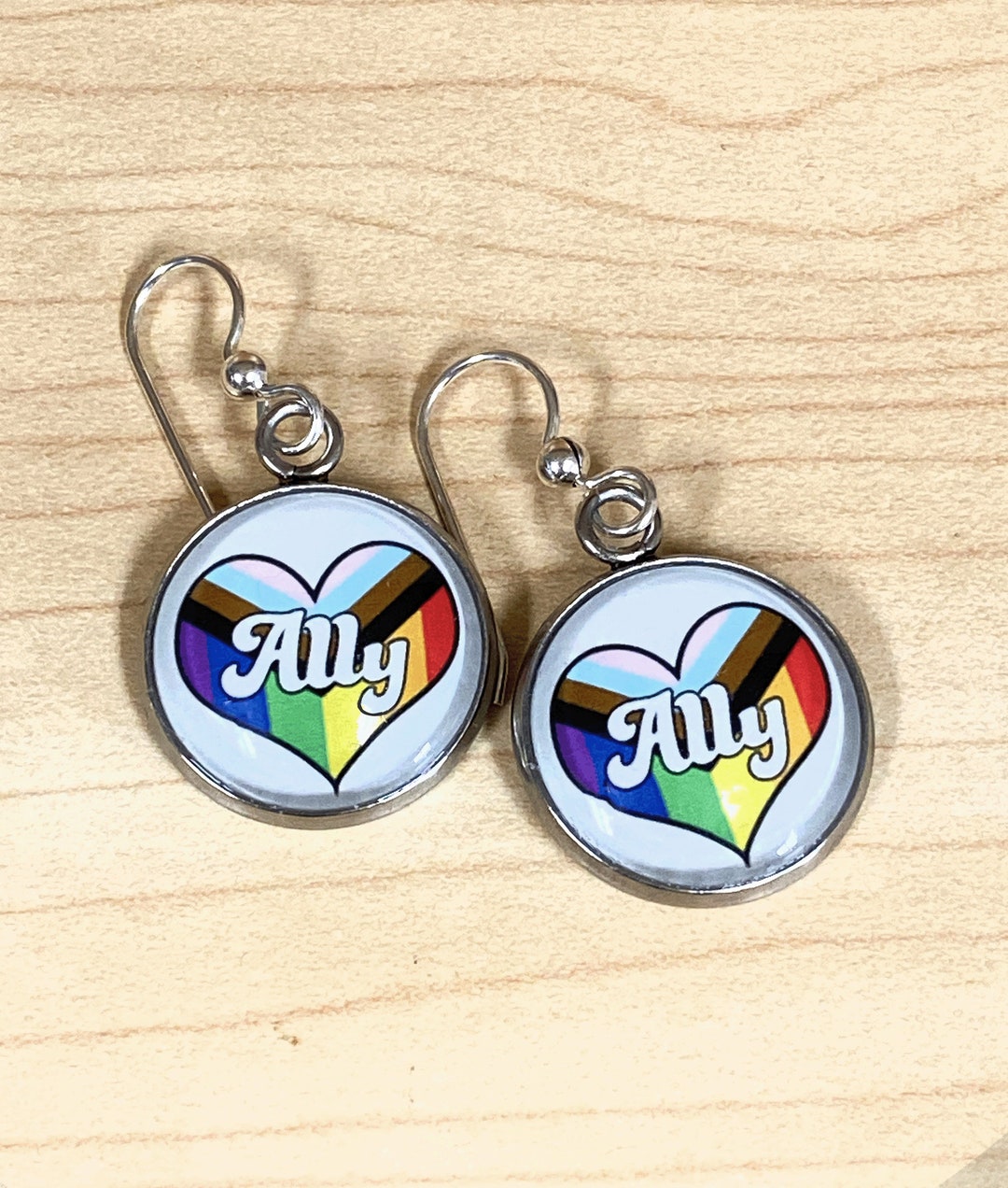 Trans Inclusive Pride Flag Earrings: LGBTQIA Ally Jewelry - Etsy