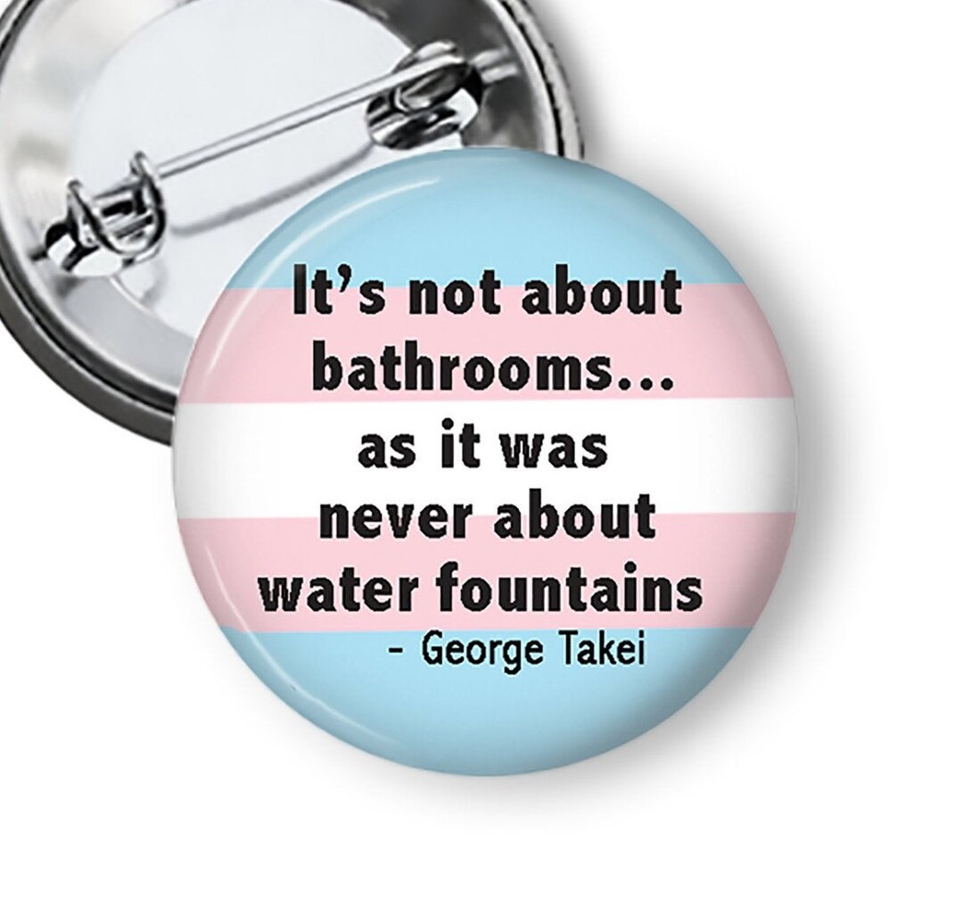 Transgender Support Pin LGBTQIA Bathroom Bill Pinback Button B11 - Etsy