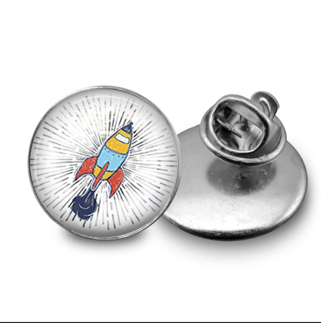 Vintage Space Rocket Lapel Pin - Etsy