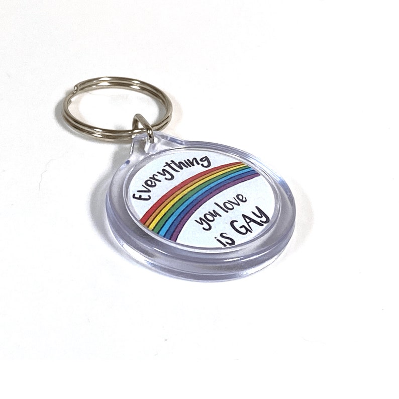 Gay Pride Keychain Lgbtq Key Ring Etsy