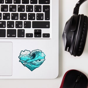 Ocean Sticker - Beach Stickers Beachy Gift Laptop Stickers ...
