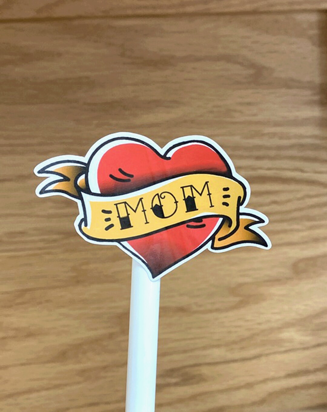 Mom Heart Tattoo Sticker I Love Mom Vinyl Sticker for Bottles Phones ...