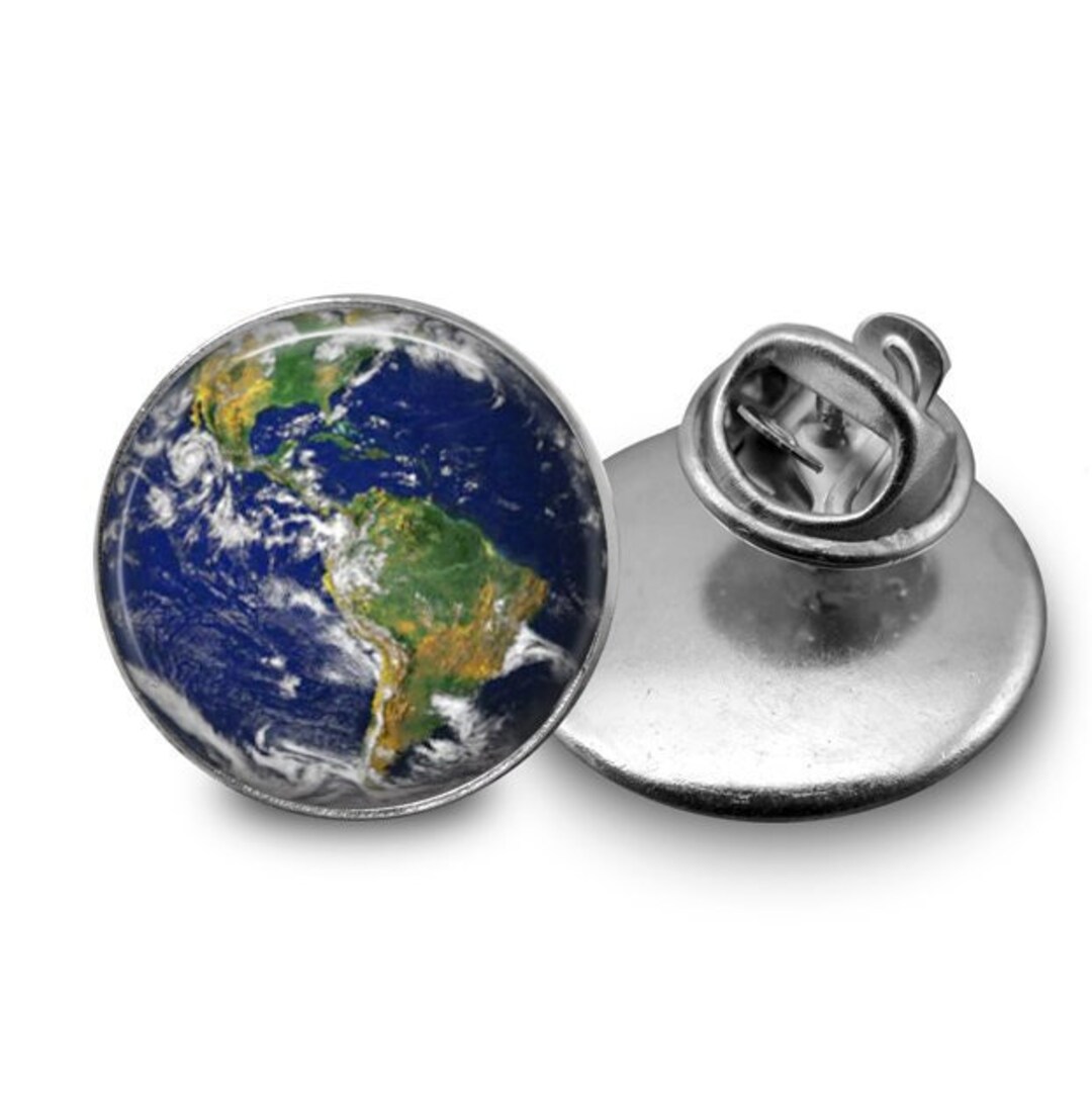Planet Earth Lapel Pin - Etsy