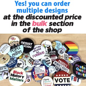 Voting Rights Pin Vote Campaign Buttons When We Vote Democracy Wins ...