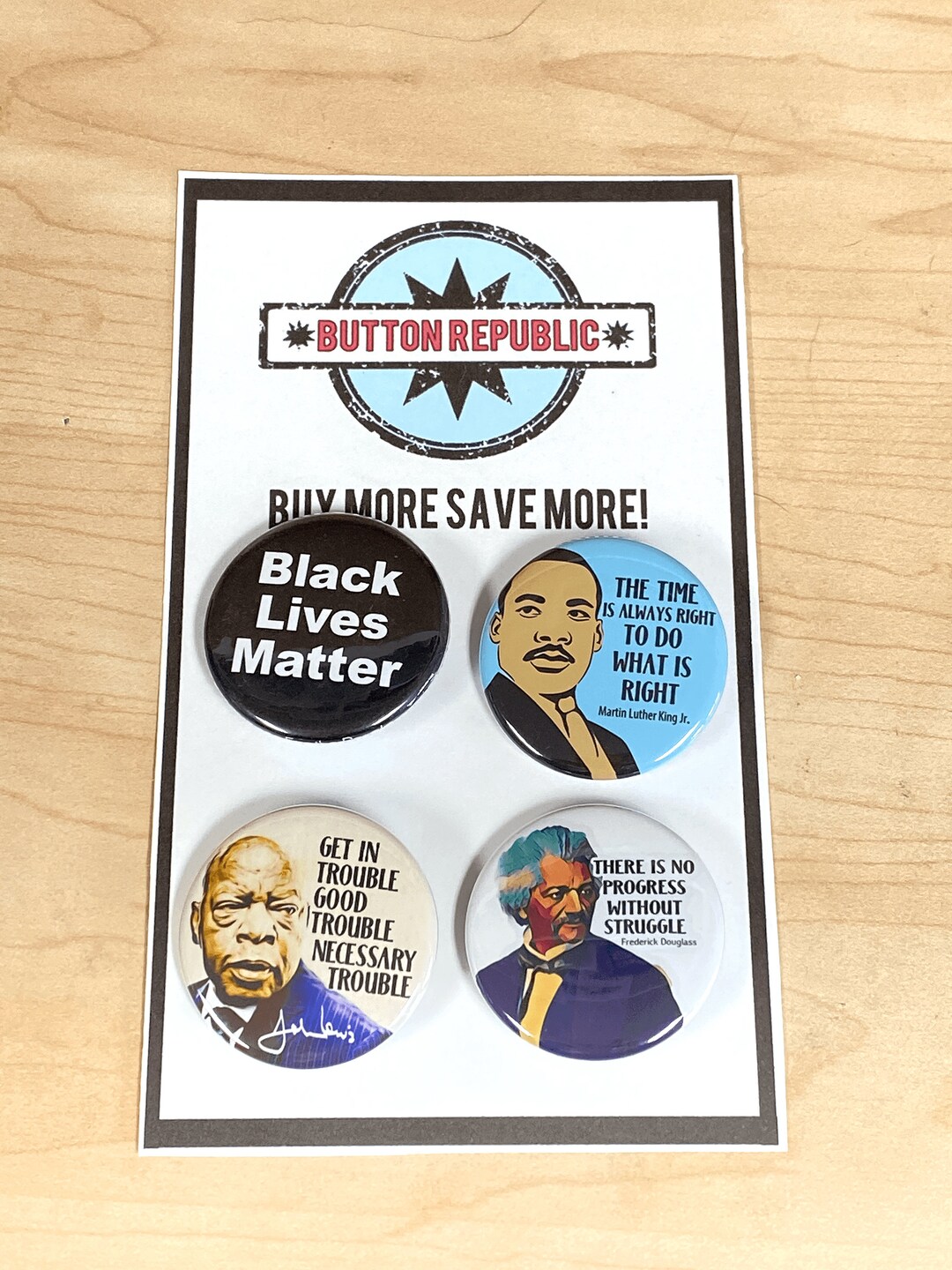 Black History Pin Set MLK Martin Luther King Frederick Douglass Black ...