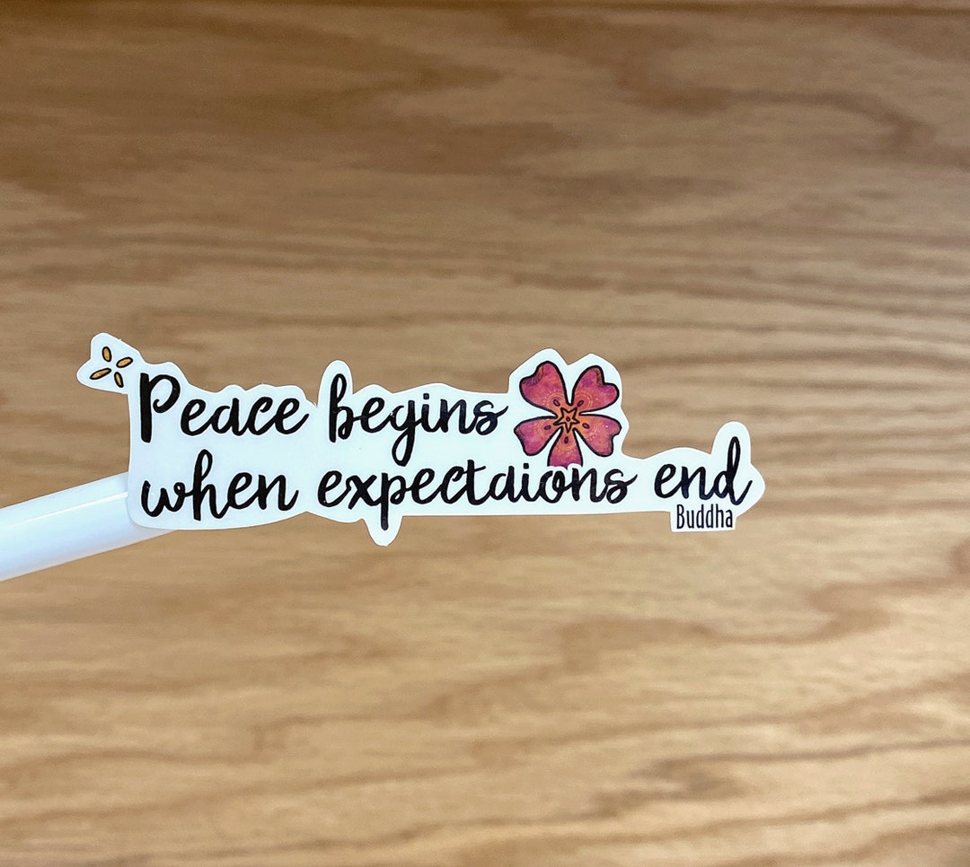 Positive Affirmation Stickers Inspiring Quote Vinyl Decal Buddhist ...