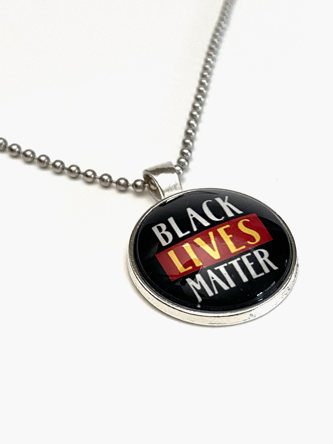 Black Lives Matter Necklace BLM Pendant Black Pride Jewelry Adjustable ...