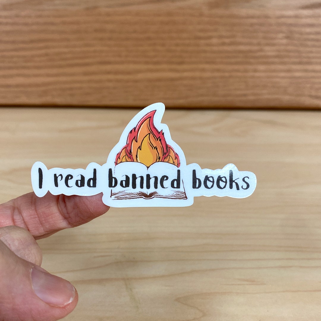 I Read Banned Books Sticker - Decal for Bookish Book Lovers Great on ...