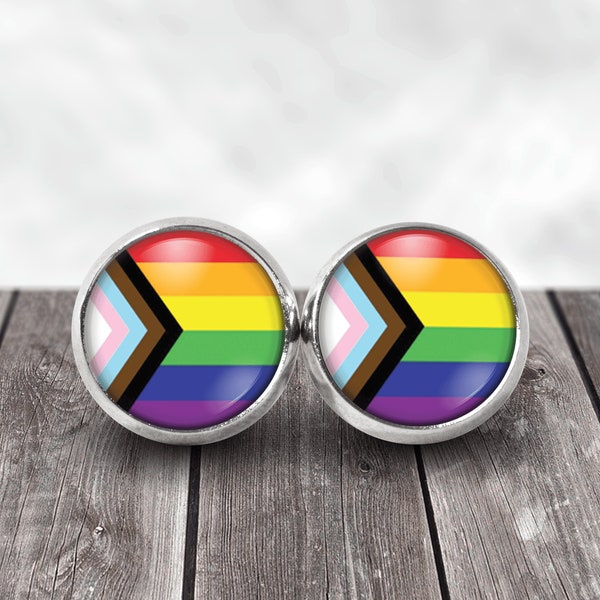 Rainbow Trans Earrings - Etsy