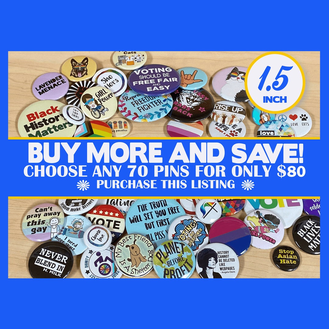 LGBTQ Gay Pride Pins BLM Pins Feminist Pins Campaign Pins Protest Pins ...