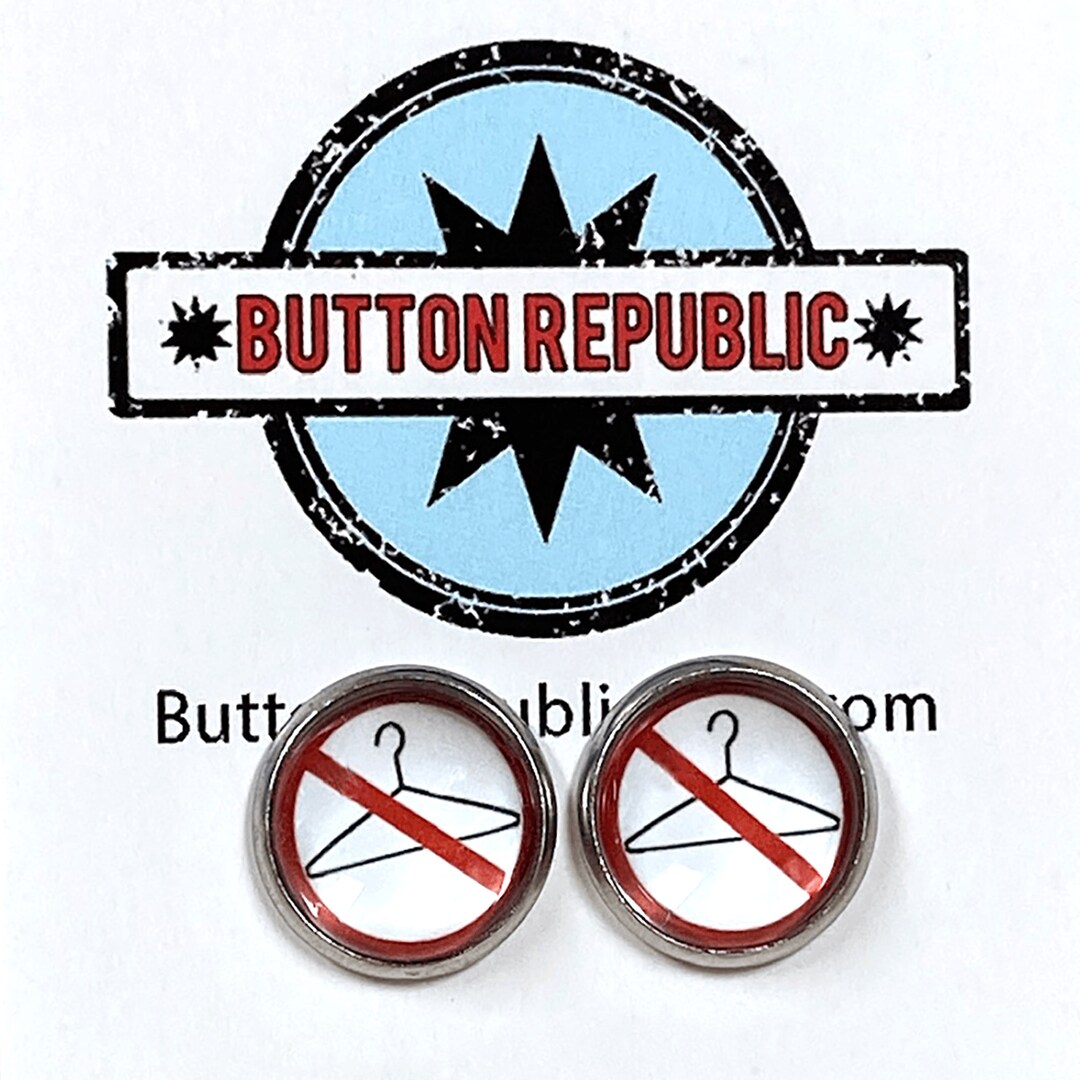 Save Roe Coat Hangar Stud Earrings Reproductive Freedom Abortion is ...