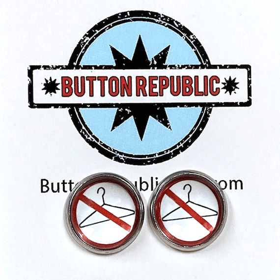 Save Roe Coat Hangar Stud Earrings Reproductive Freedom - Etsy
