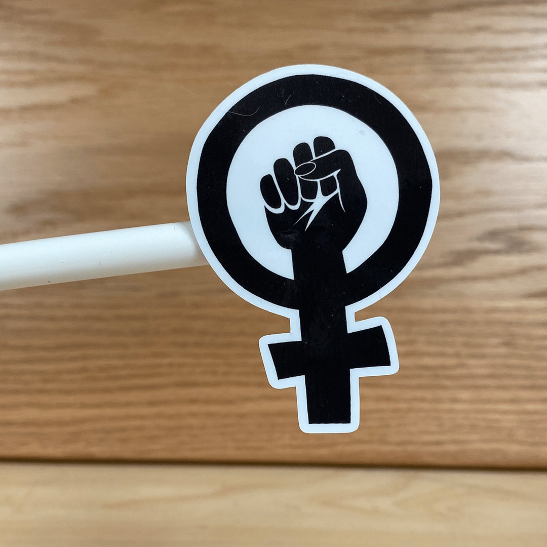Women's Feminist Symbol Sticker: Raised Fist Decal for Laptops Bottles ...