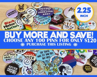 Large Campaign Buttons - Etsy