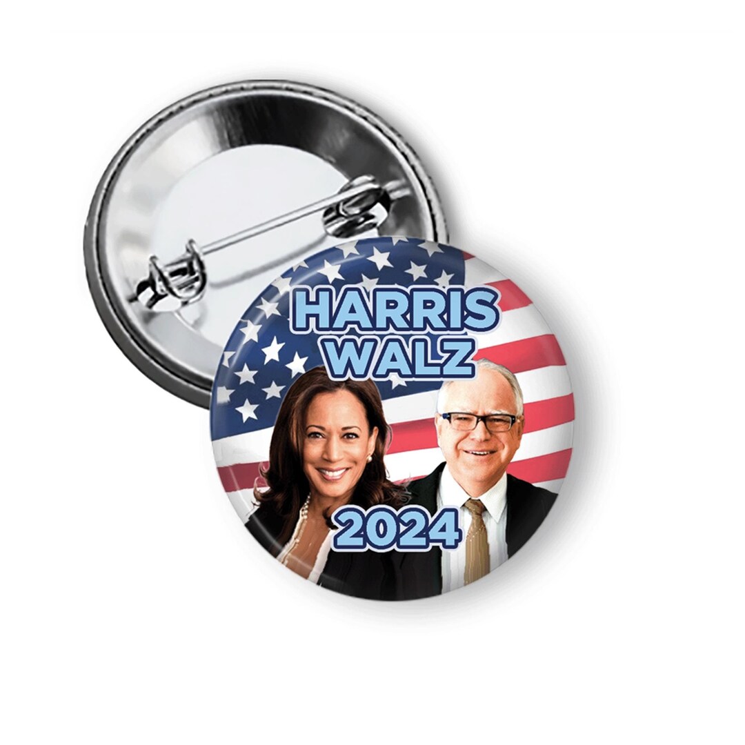 Kamala Harris Tim Walz Campaign Buttons 2024 Presidetial Election ...