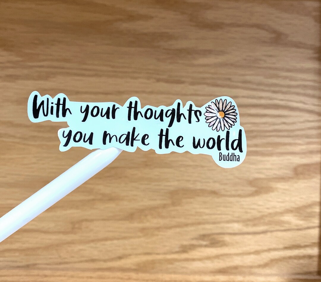 Positive Affirmation Stickers Inspiring Quote Vinyl Decal Buddhist ...
