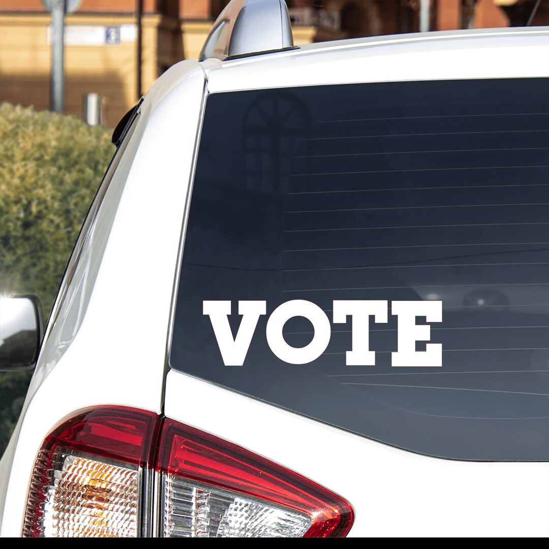 Vote Sticker Car Window Decal for Laptops Bottles Multiple Colors and ...
