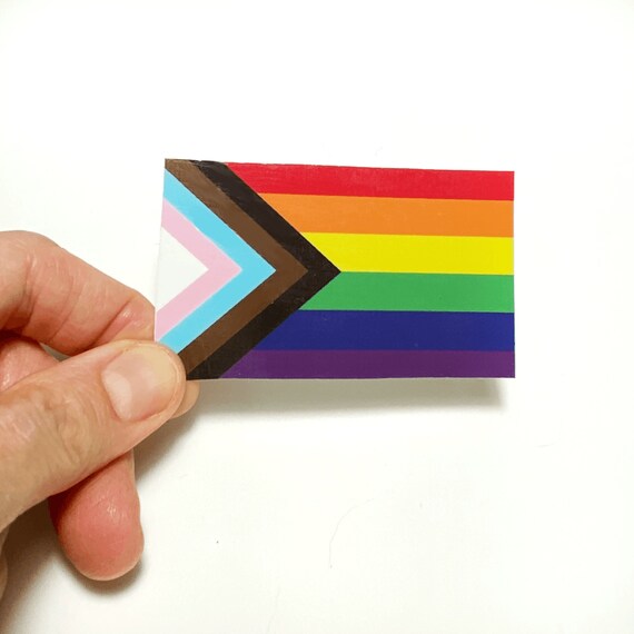 Trans Inclusive Progress Gay Pride Rainbow Flag Waterproof | Etsy