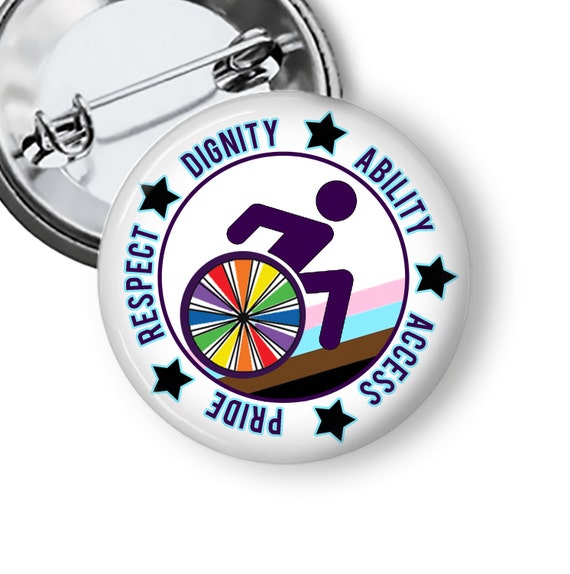 LGBTQ Disability Gay Pride Rainbow Flag Transgender Inclusive | Etsy