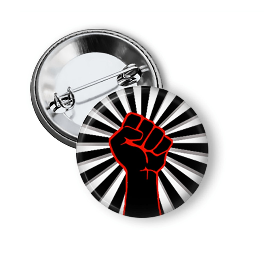 Black Lives Matter Raised Fist Pins BLM Pinback Buttons B106 - Etsy