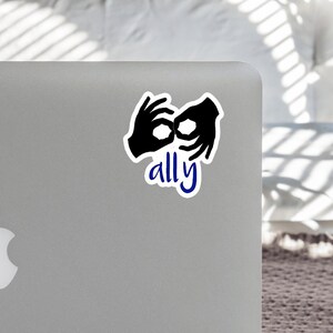 American Sign Language Ally Sticker for ASL Interpreters and Deaf ...