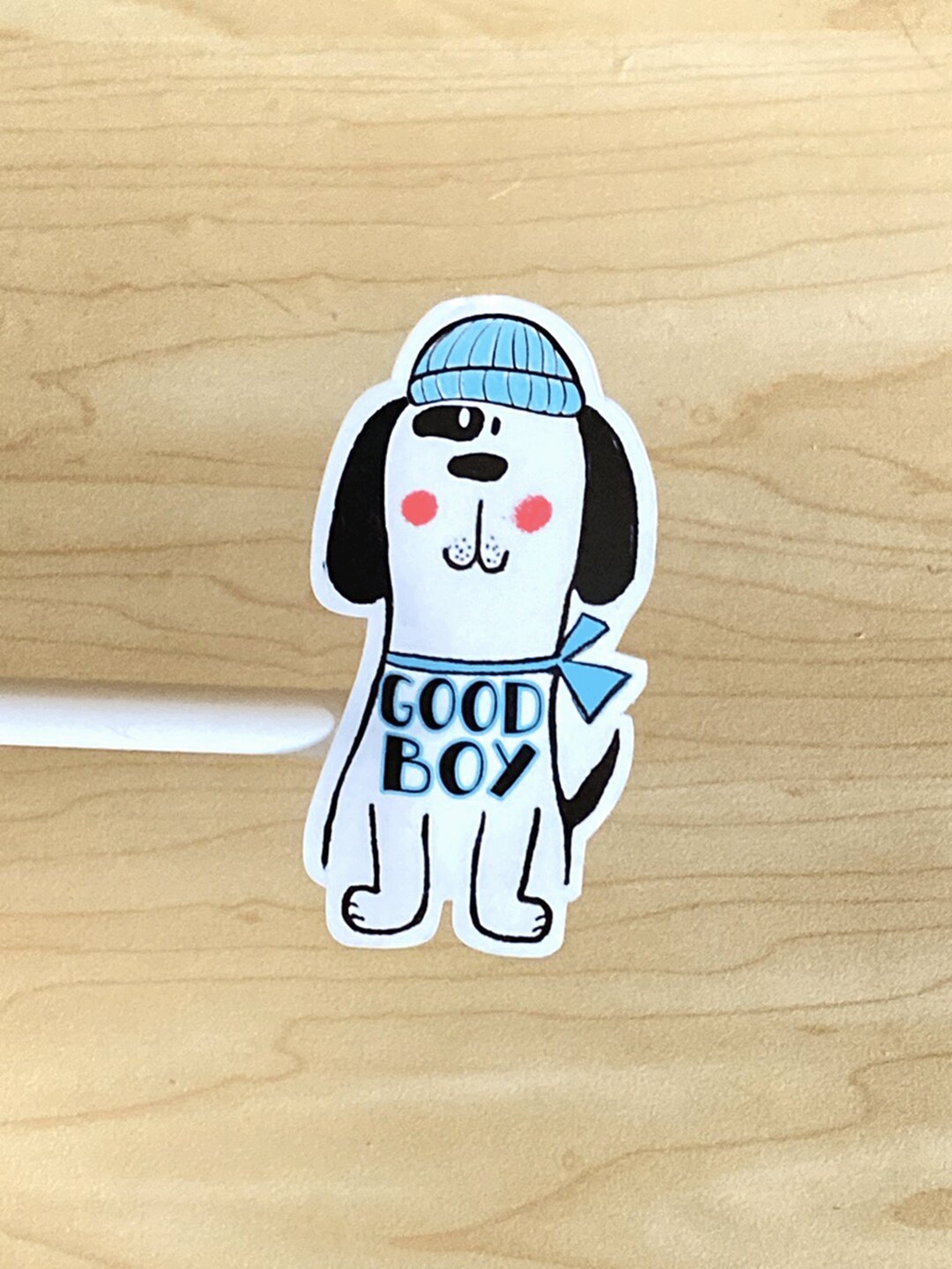 Adorable Dog Sticker Good Boy Dog Sticker. Cute Dog Vinyl Decal With ...