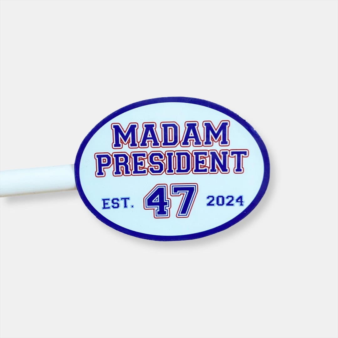 Kamala Harris Sticker Madam President Sticker With the Number 47 ...