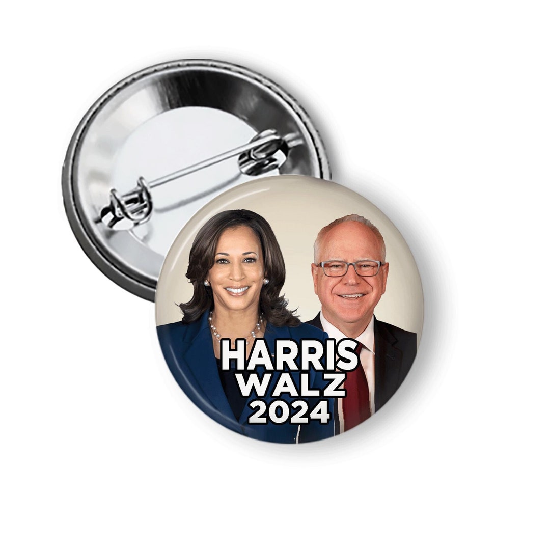 Kamala Harris Tim Walz Campaign Buttons 2024 Presidetial Election ...