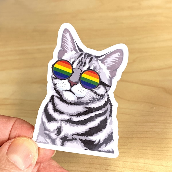 Gay Cat Sticker - Etsy