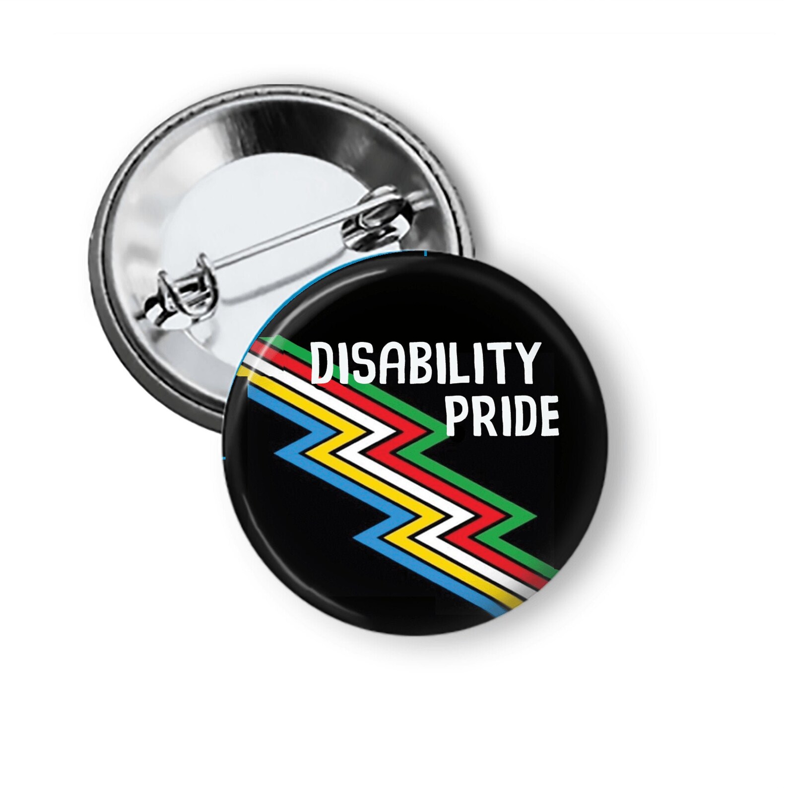 Disability Pride Flag Pin Supporting Invisible Disabilities | Etsy