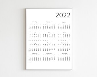 12 Month Printable | Etsy