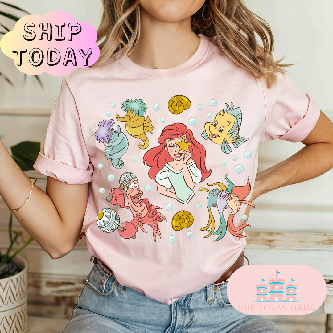 Ariel18, Women's Little Mermaid Shirt, Women's Little Mermaid Ariel ...