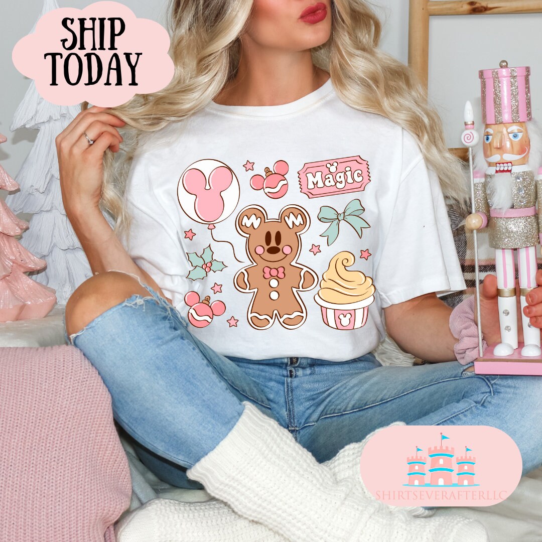 Mouse and Friends Gingerbread Shirt,mouse Christmas Shirts,christmas ...