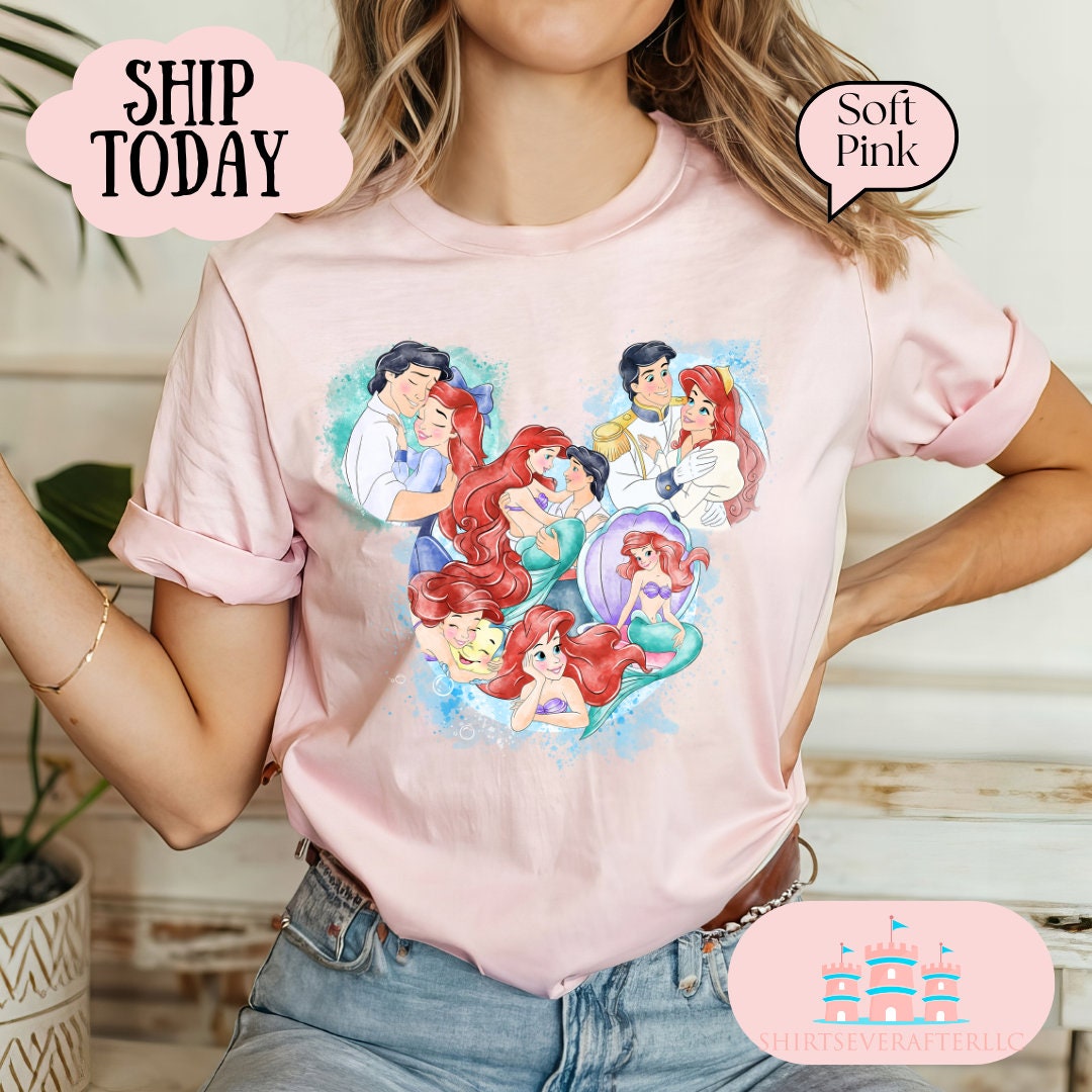 Ariel19, Women's Little Mermaid Shirt, Women's Little Mermaid Ariel ...
