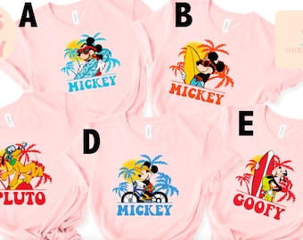 Mickey and Friends Beach Shirt Disney Summer Disney Surfing - Etsy