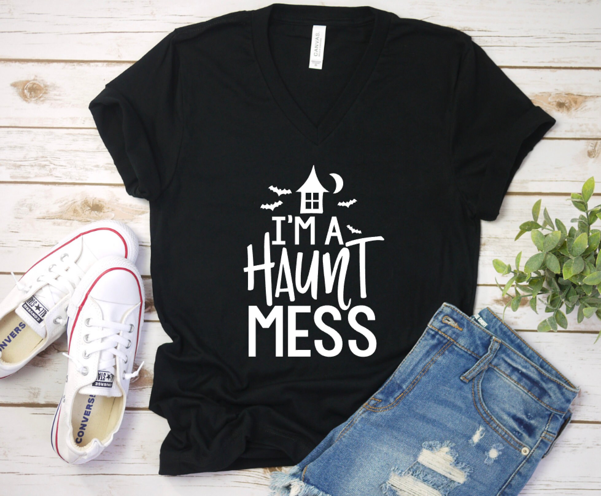 Im a Haunt Mess, Haunted Shirt, Women's Halloween Shirt - Womens Shirt ...