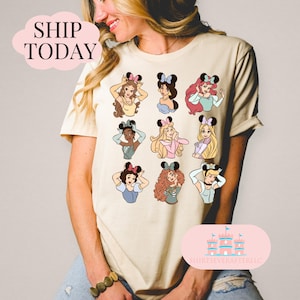 Disney Princess Belle, Tiana, Elsa, Anna, Jasmine, Ariel, Aurora ...
