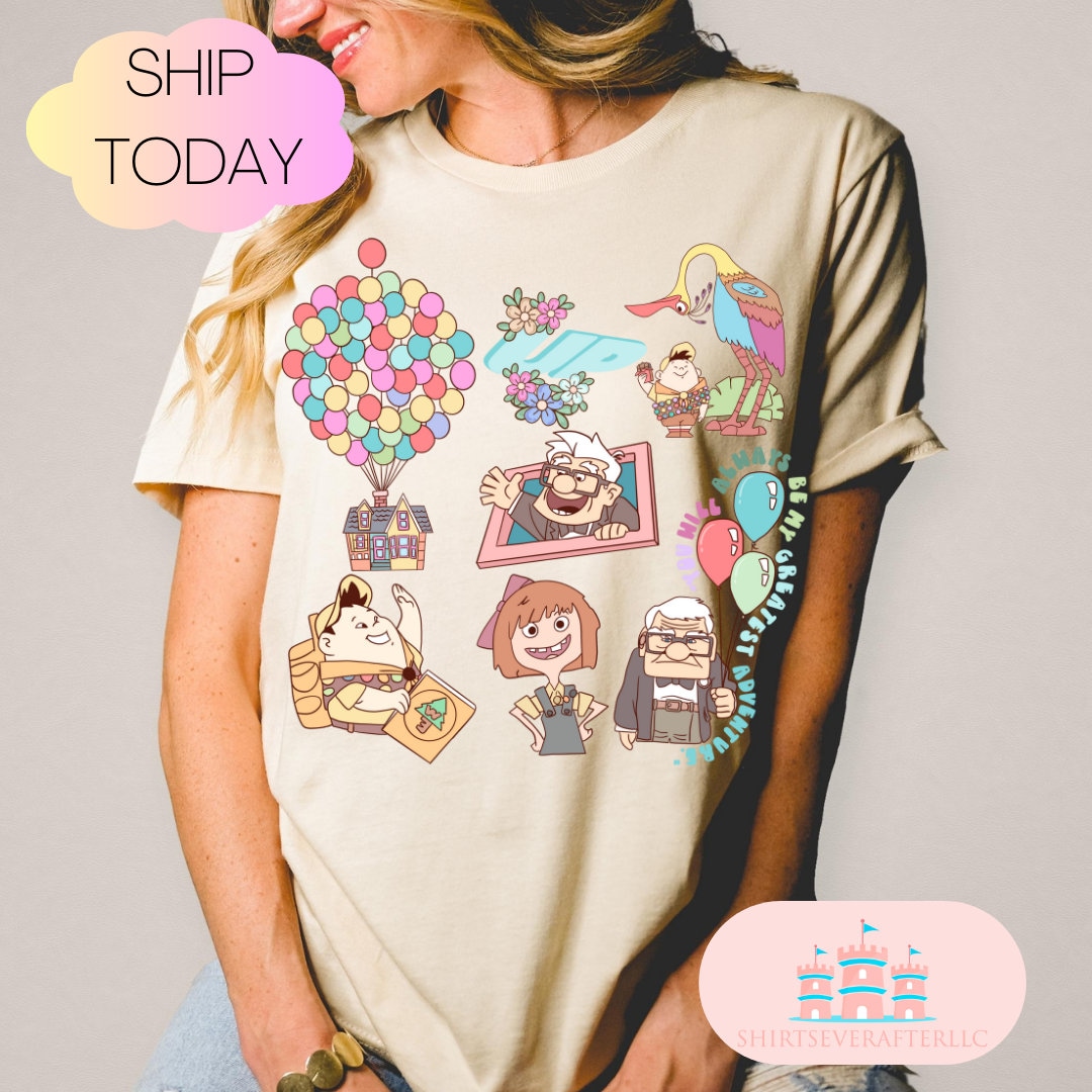 Disney up Family Shirt, up Balloon Shirt, Dug, up Movie, Carl and Ellie ...