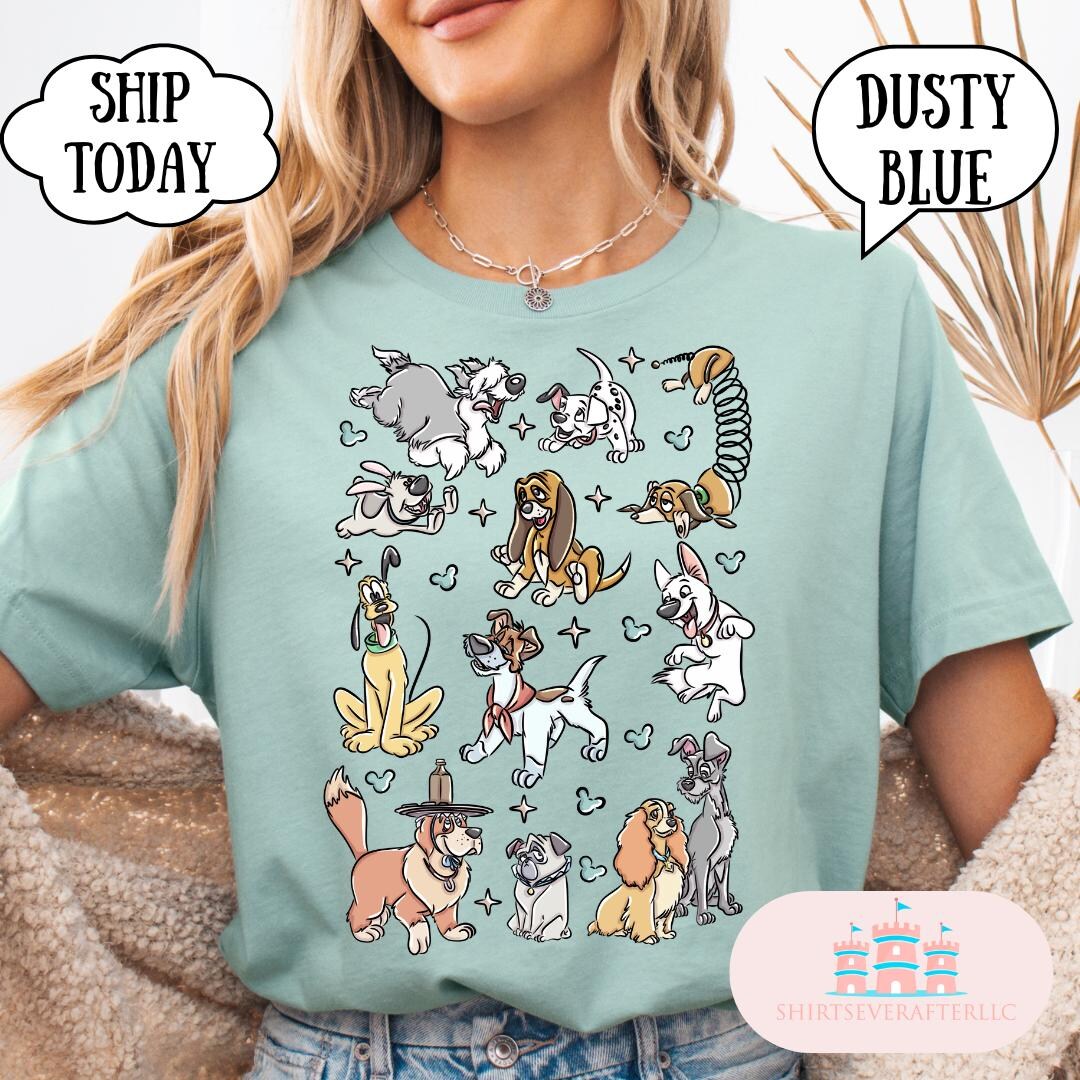 Disney Dogs Shirt, Retro Disney Dog Tee, Lady and the Tramp Shirt ...