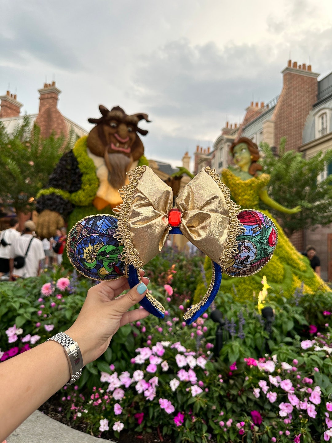 Beauty and the Beast Headband Ears, Belle Inspired Headband, Disney ...