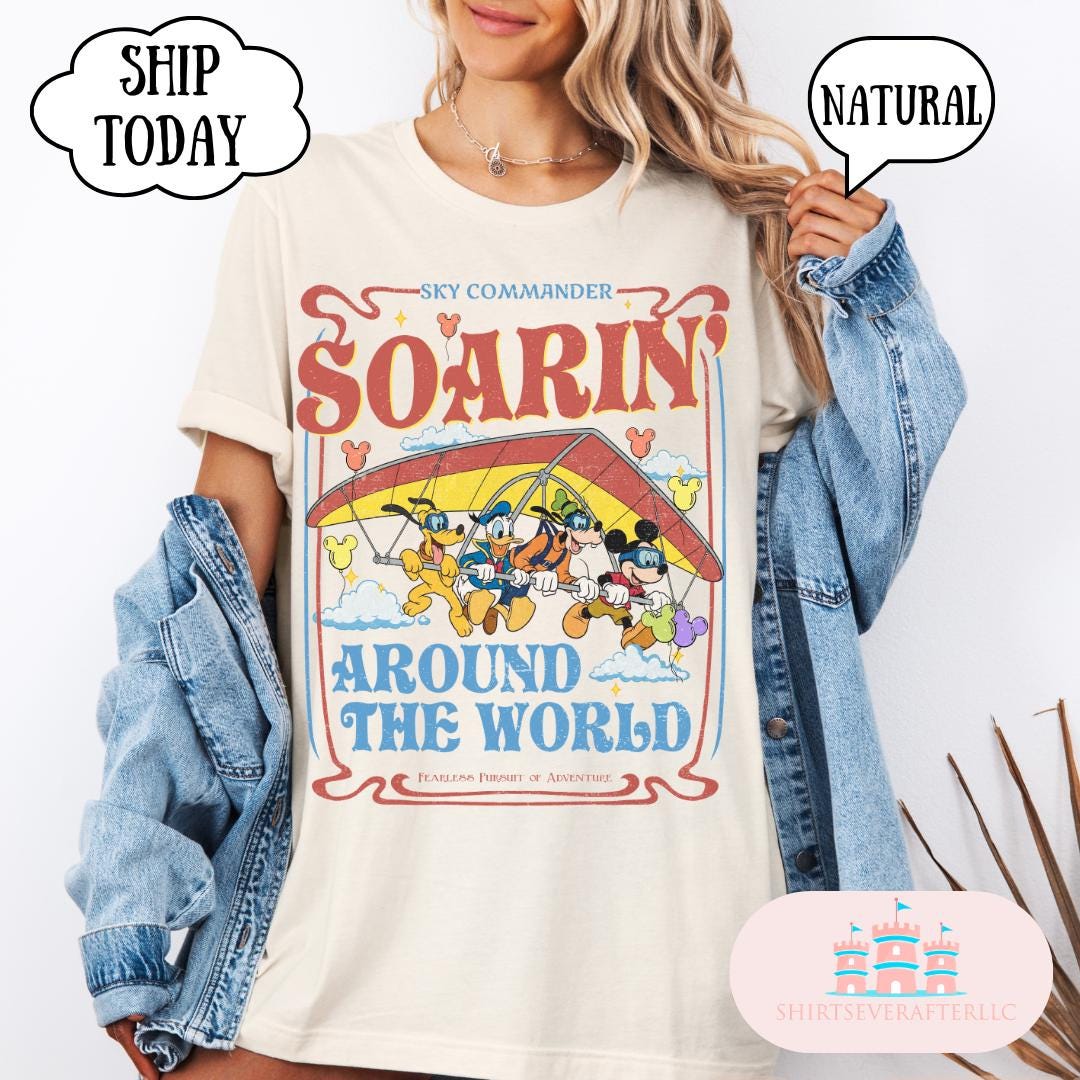 Disneyland Family 2026 Comfort Colors Tee, Vintage Soarin' Ride Shirt ...