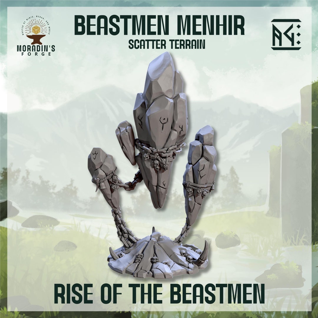 Beastmen Menhir (prop, Terrain, Building, Scatter) - 3D Printed Role ...