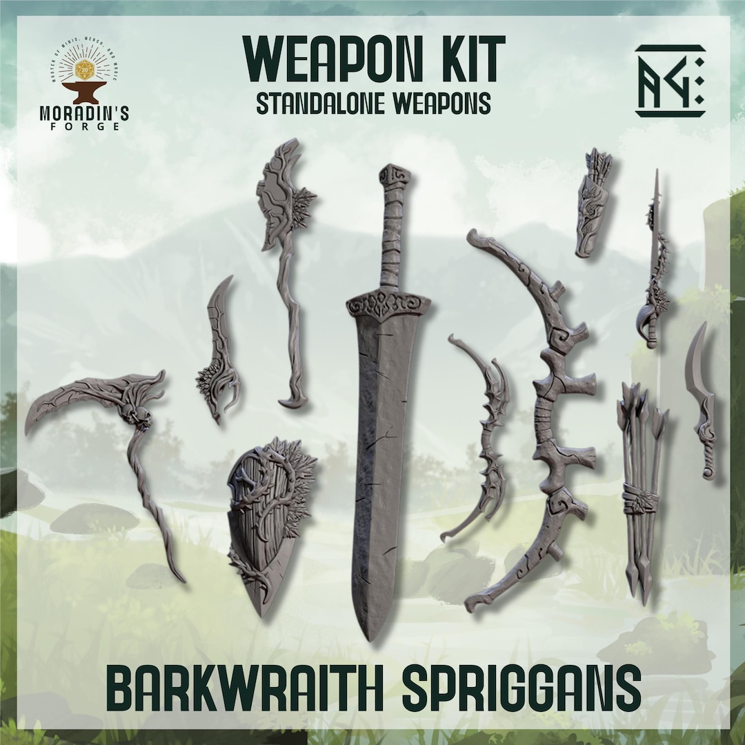 Barkwraith Spriggans Weapon Kit (weapons, Scatter, Prop, Building) - 3D ...