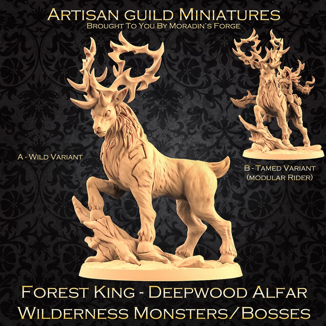 Forest King (elk, Animal, Beast, Wildshape, Mount) - 3D Printed Role ...