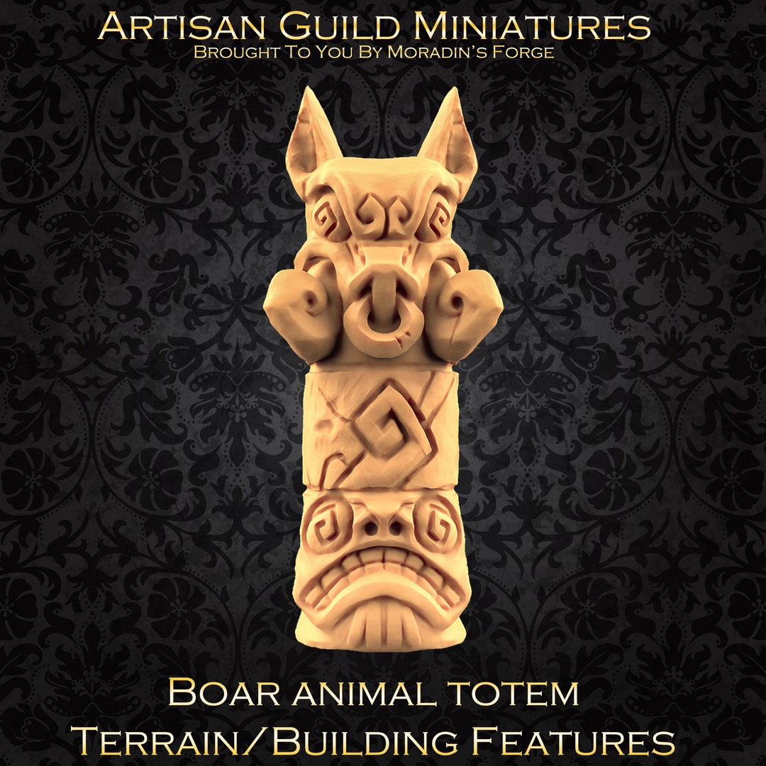 Boar Totem (terrain, Prop, Building Item) - 3D Printed/handpainted Role ...