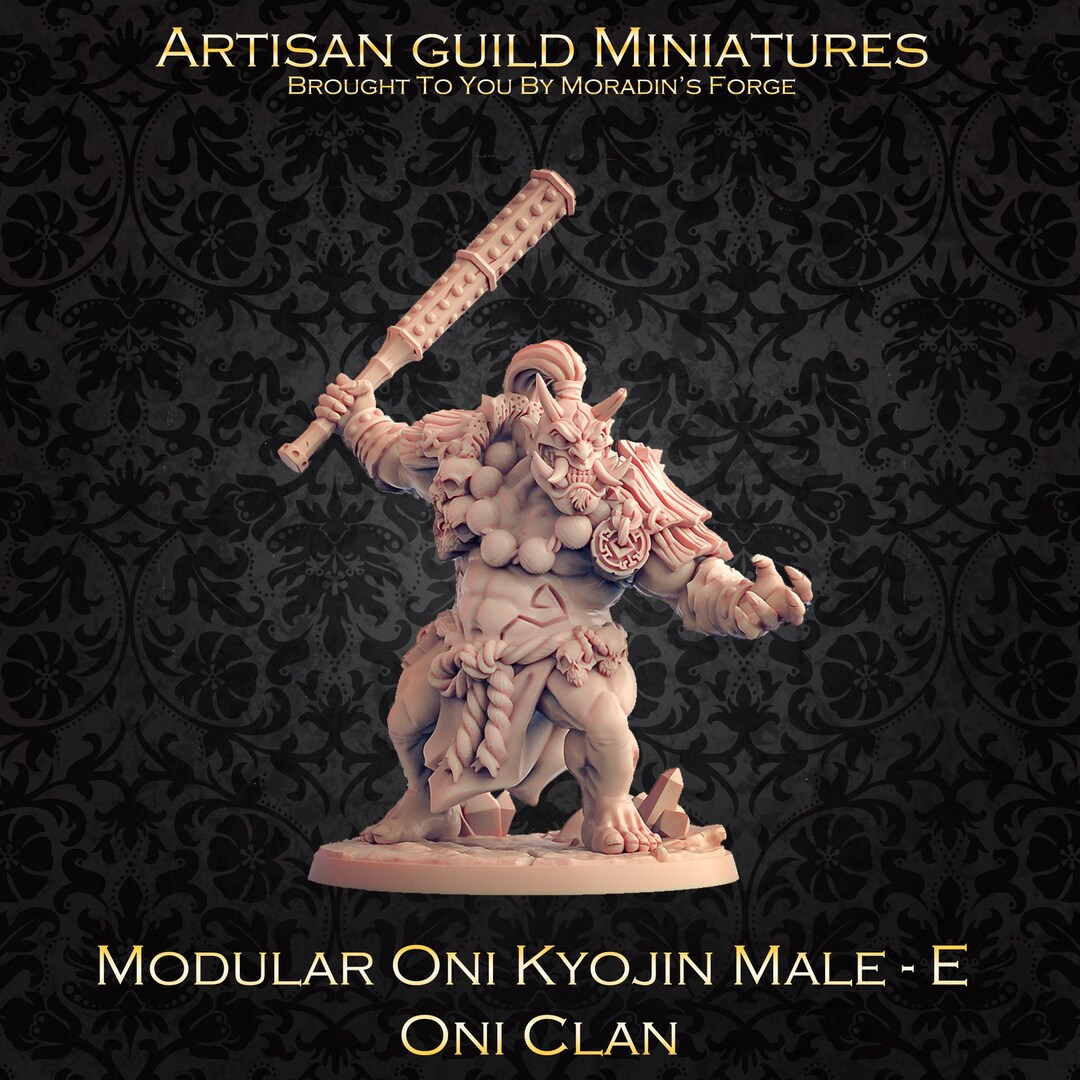 Modular Oni Kyojin Male E (orc, Ogre, Oni, Giant) - 3D Printed Role ...