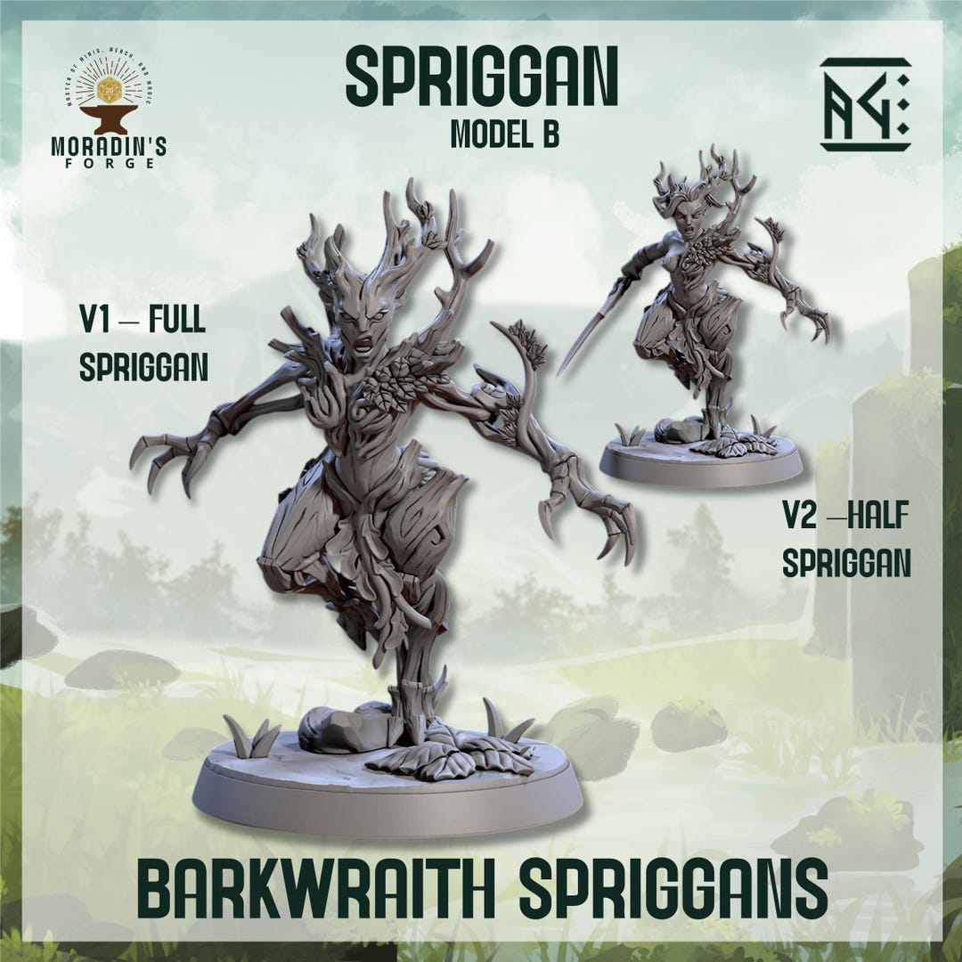 Barkwraith Spriggan A spriggan, Dryad, Nature Guardian 3D Printed Role ...