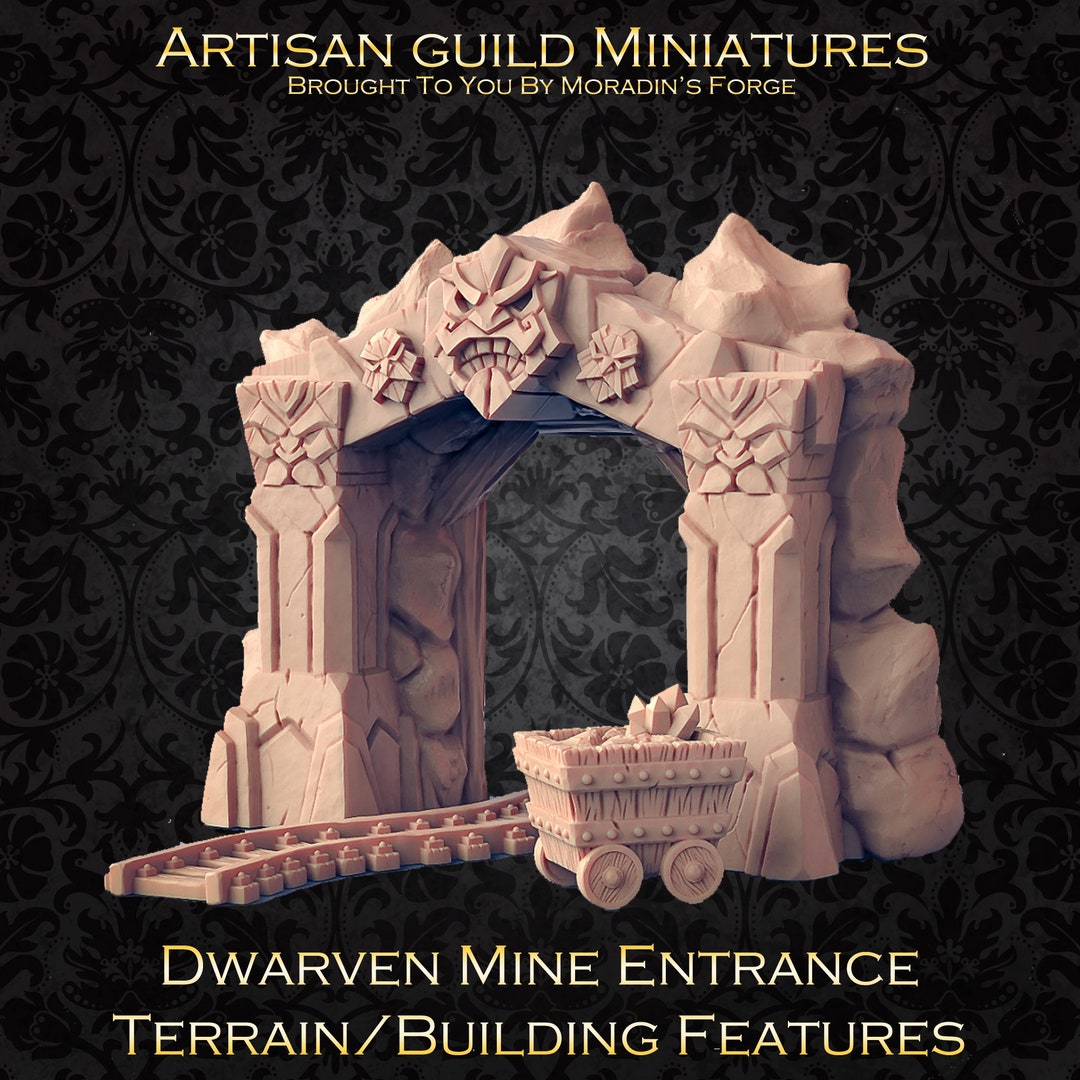 Dwarven Mine Entrance (prop, Terrain, Building) - 3D Printed Role ...