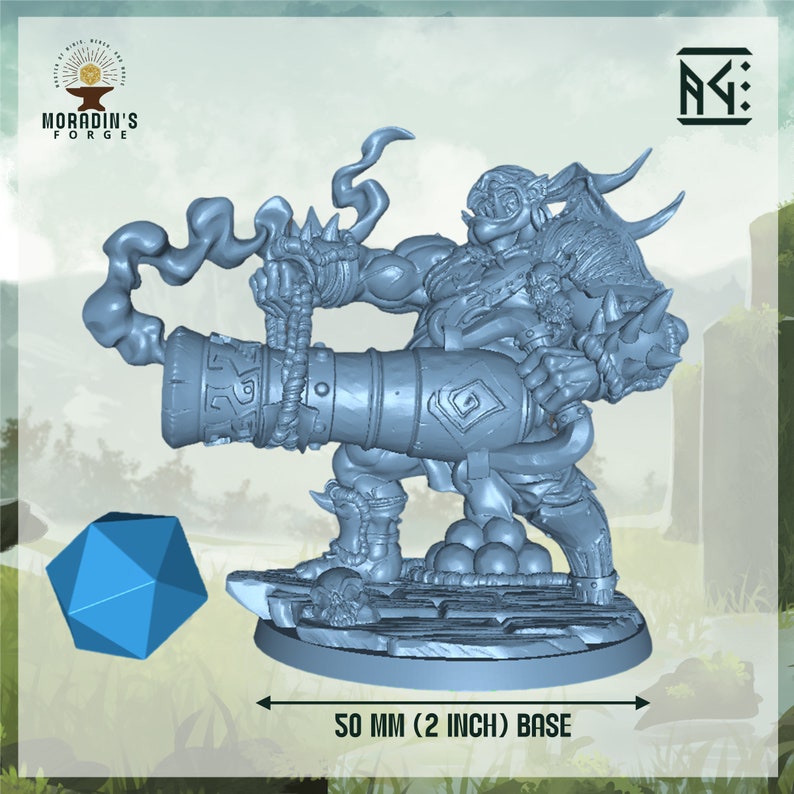 Gronk Boomshot (orc, Ogre, Giant, Pirate) - 3D Printed Roleplaying ...